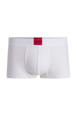 HUGO - Ribbed trunks with comfort seams - White