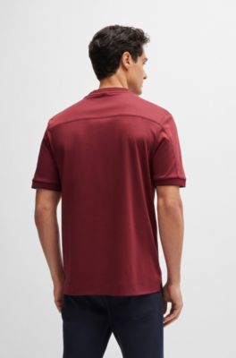BOSS - Porsche x BOSS mercerised-cotton T-shirt with special branding ...