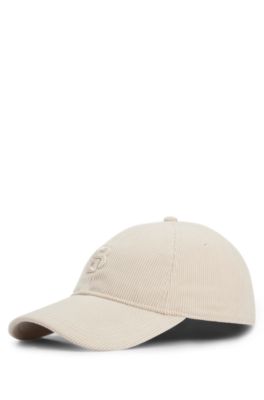 BOSS - Corduroy cap with Double B monogram embroidery - Light Beige