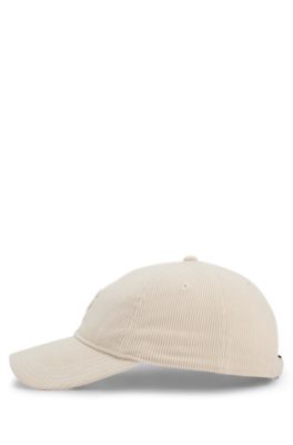 BOSS - Corduroy cap with Double B monogram embroidery - Light Beige