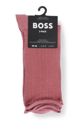 BOSS - Pack de duas meias de curtas em fios elásticos