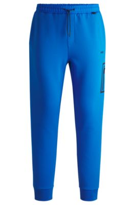 BOSS - Cotton-blend tracksuit bottoms with decorative reflective logo ...