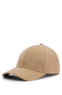 BOSS - Logo-embroidered cap in baby corduroy