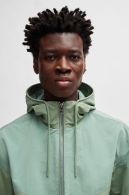 BOSS - Water-repellent jacket in a regular fit - Light Green