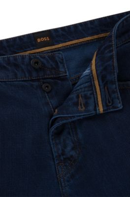 BOSS - Maine Regular-fit jeans in degradé indigo denim