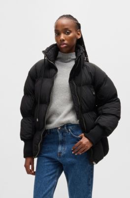 HUGO - Water-repellent jacket with stacked-logo badge