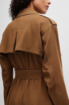 BOSS - Trench à ceinture et garnitures en métal - Marron