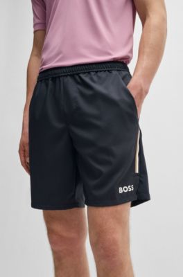 BOSS - BOSS x Matteo Berrettini water-repellent shorts with logo print ...