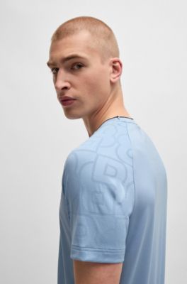 BOSS - BOSS x Matteo Berrettini stretch-jersey T-shirt with signature ...