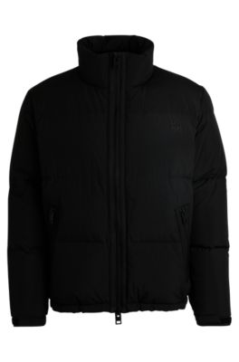 HUGO - Water-repellent down jacket with stacked logo