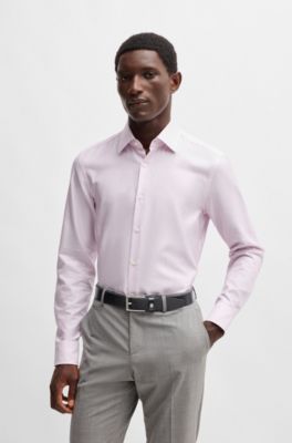 BOSS - Italian-leather belt with Double B monogram keeper - Black