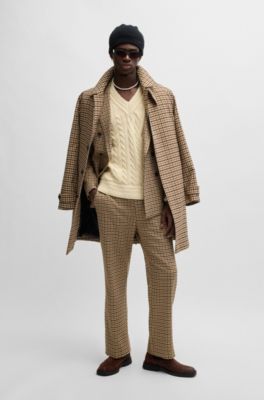 HUGO - Botines Chelsea de puntera cuadrada en ante con detalles de la ...