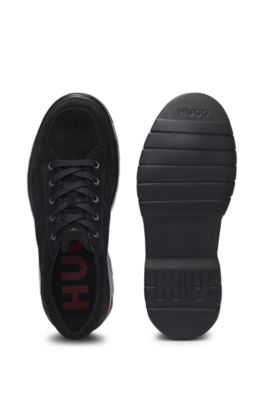 HUGO - Suede Derby shoes with EVA sole - Black