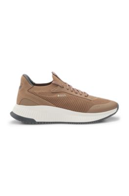 BOSS - TTNM EVO trainers with knitted uppers - Beige