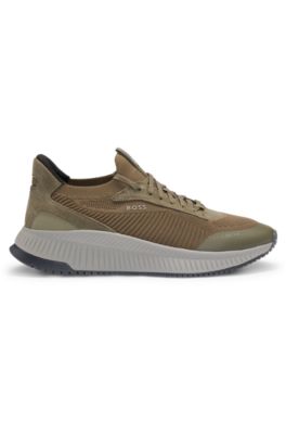 BOSS - TTNM EVO trainers with knitted uppers - Dark Green