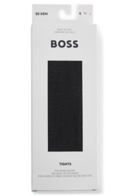 BOSS - 20-denier tights with sparkling yarn - Black