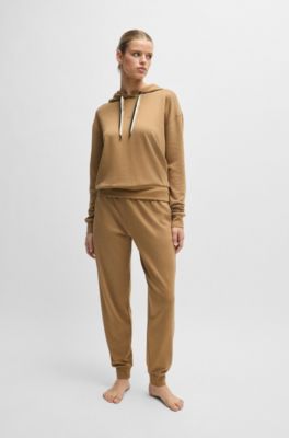 BOSS - Cuffed tracksuit bottoms with signature-stripe drawcord - Light ...