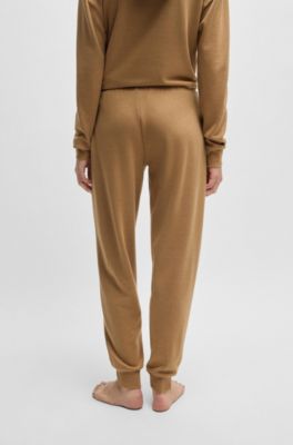 BOSS - Cuffed tracksuit bottoms with signature-stripe drawcord - Light ...
