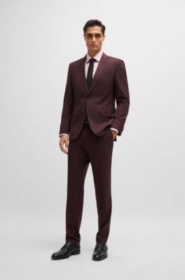 BOSS - Grained-leather Derby shoes with anti-slip sole - Black