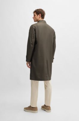 BOSS - BOSS x ASTON MARTIN wool-blend coat with detachable inner jacket ...