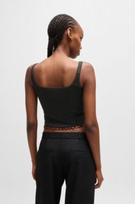 HUGO - Top HUGO x Les Benjamins sin mangas con detalle de cuentas