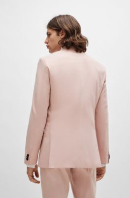 HUGO - Extra-slim three-piece suit in a lightweight cotton blend ...