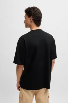 HUGO - HUGO x Les Benjamins oversized-fit T-shirt with swan graphic