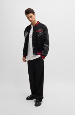 HUGO - HUGO x Les Benjamins oversized-fit T-shirt with swan graphic - White