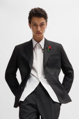 HUGO - HUGO x Les Benjamins oversized-fit shirt with swan graphic