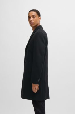 BOSS - Formal coat in a virgin-wool blend - Black