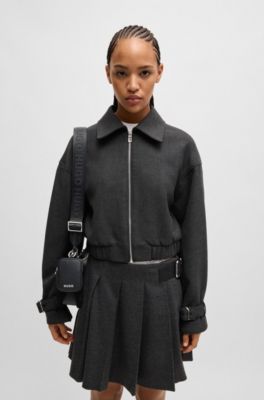 HUGO - Teddy-trimmed faux-leather crossbody bag with detachable ...