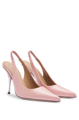 BOSS - NAOMI x BOSS slingback pumps in smooth leather - light pink