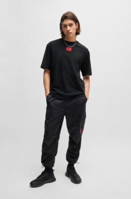 HUGO - HUGO x RB relaxed-fit T-shirt with signature bull motif - Black