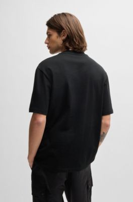 HUGO - HUGO x RB relaxed-fit T-shirt with signature bull motif - Black