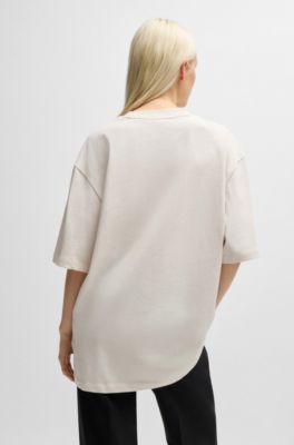 HUGO - HUGO x RB relaxed-fit T-shirt with signature bull motif - Natural