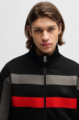 HUGO - HUGO x RB zip-up sweatshirt with signature bull motif - Black