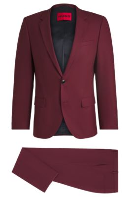 HUGO - Slim-fit suit in a performance-stretch wool blend