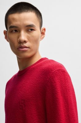 BOSS - BOSS x Creation of the Gods wool-blend sweater - Red