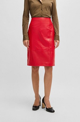 HUGO BOSS Women レザースカート - クラシック HUGO BOSS Women レザースカート - クラシック