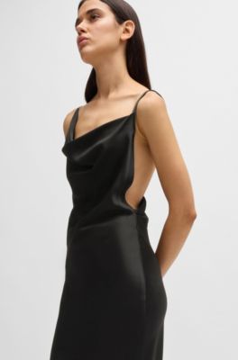BOSS - Vestido de cóctel NAOMI x BOSS con escote drapeado asimétrico ...
