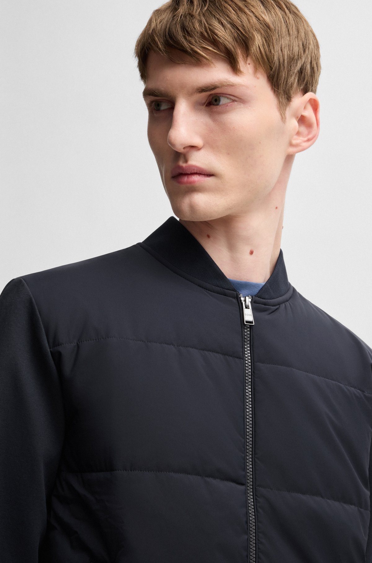 BOSS - Rugzak van imitatieleer met logodetail - Donkerblauw BOSS - Rugzak van imitatieleer met logodetail - Donkerblauw