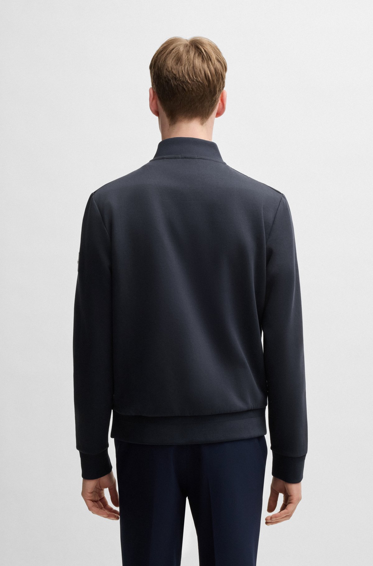 BOSS - Rugzak van imitatieleer met logodetail - Donkerblauw BOSS - Rugzak van imitatieleer met logodetail - Donkerblauw