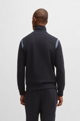 BOSS - Regular fit-träningsoverall set i stretchig bomull med ränder ...