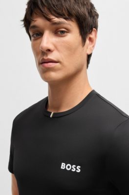 BOSS - BOSS x Matteo Berrettini active T-shirt in moisture-wicking ...