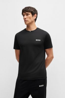 BOSS - BOSS x Matteo Berrettini active T-shirt in moisture-wicking ...