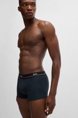 BOSS - Fünfer-Pack eng anliegende Boxershorts aus Stretch-Baumwolle mit ...