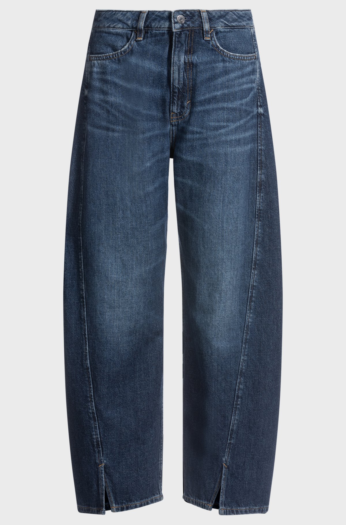 BOSS - Balloon-leg jeans in indigo denim - Blue BOSS - Balloon-leg jeans in indigo denim - Blue