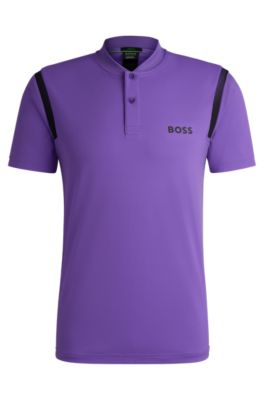 BOSS - BOSS x Matteo Berrettini active polo shirt with moisture control ...