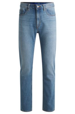 HUGO - Slim-fit jeans in blue comfort-stretch denim - Light Blue