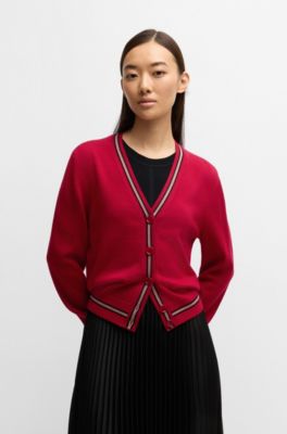 BOSS - BOSS x Creation of the Gods cardigan in merino wool - Red